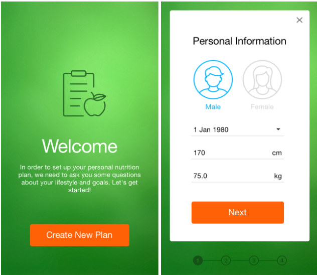 How can I create a Nutrition Plan in the app?