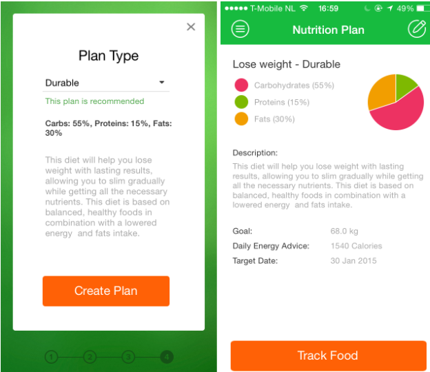 How can I create a Nutrition Plan in the app?