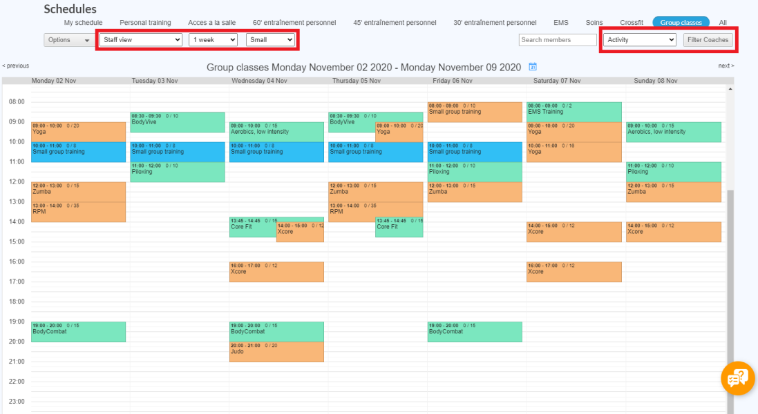 What's the difference between the client view and the staff view in the ...