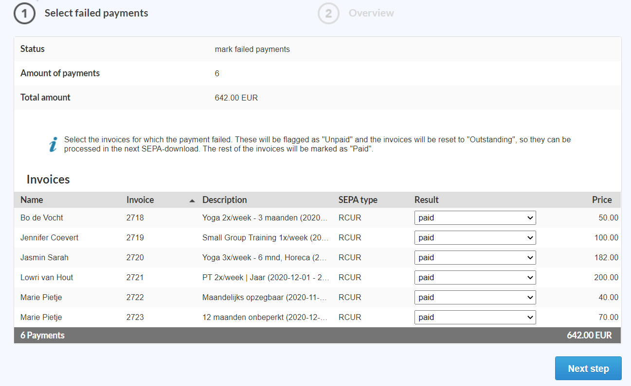 How do I process payments using SEPA?