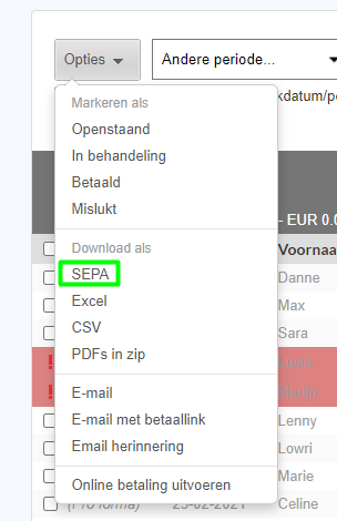Hoe verwerk ik betalingen via SEPA?