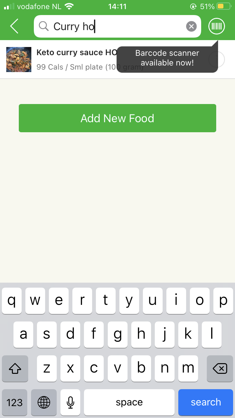 Adding new products in the Nutrition app