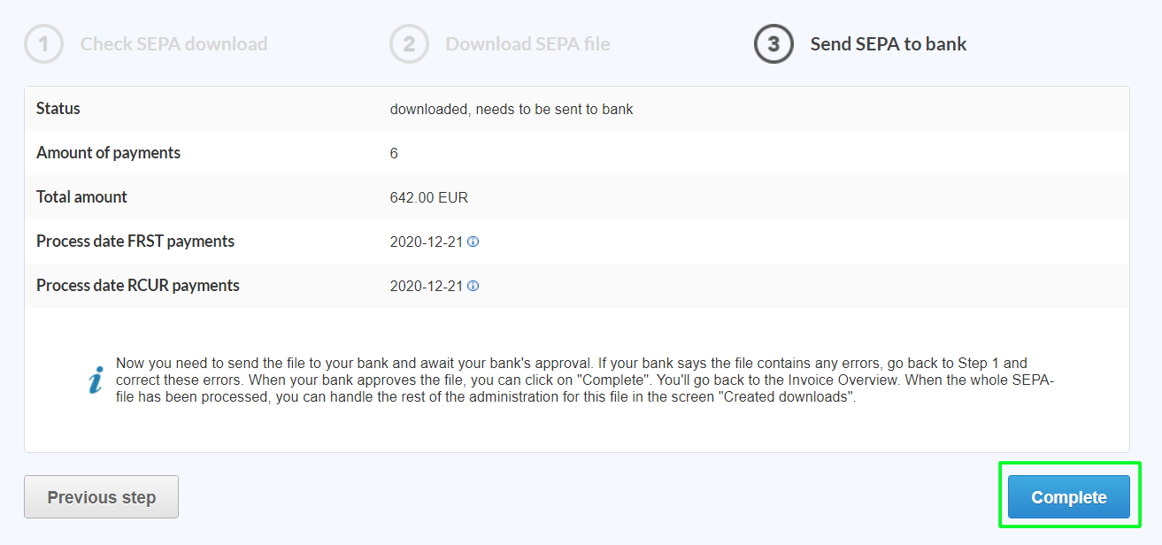 How do I process payments using SEPA?