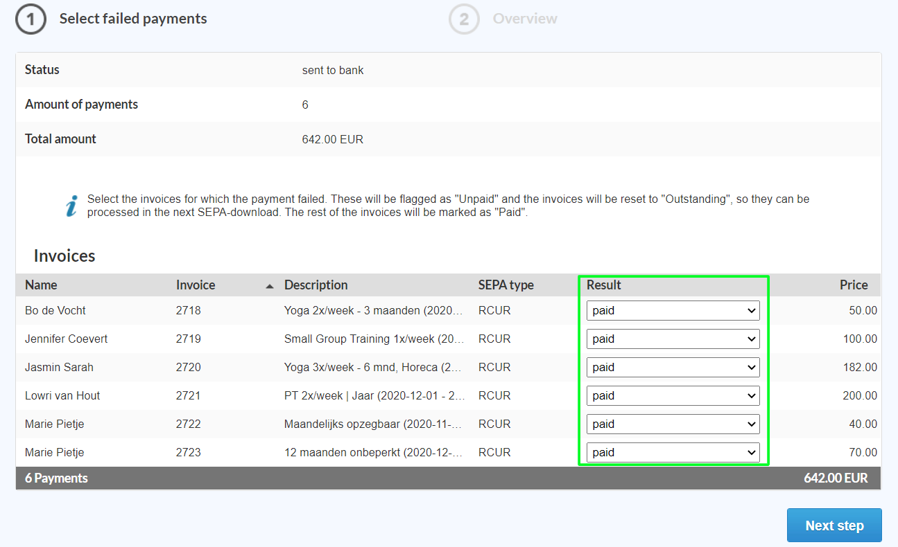 How do I process payments using SEPA?
