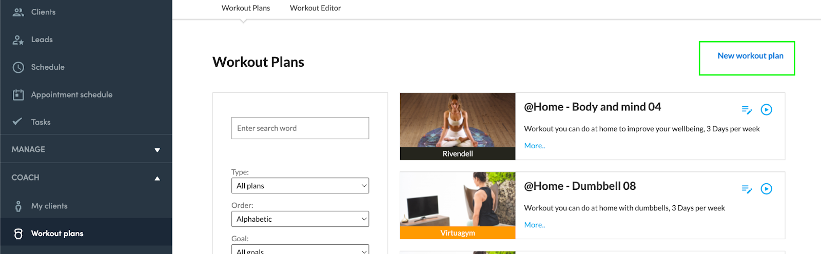 How do I create a workout?