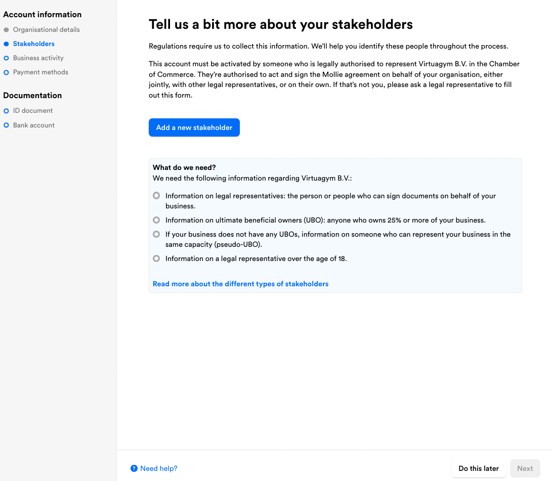 How to apply for a Mollie account