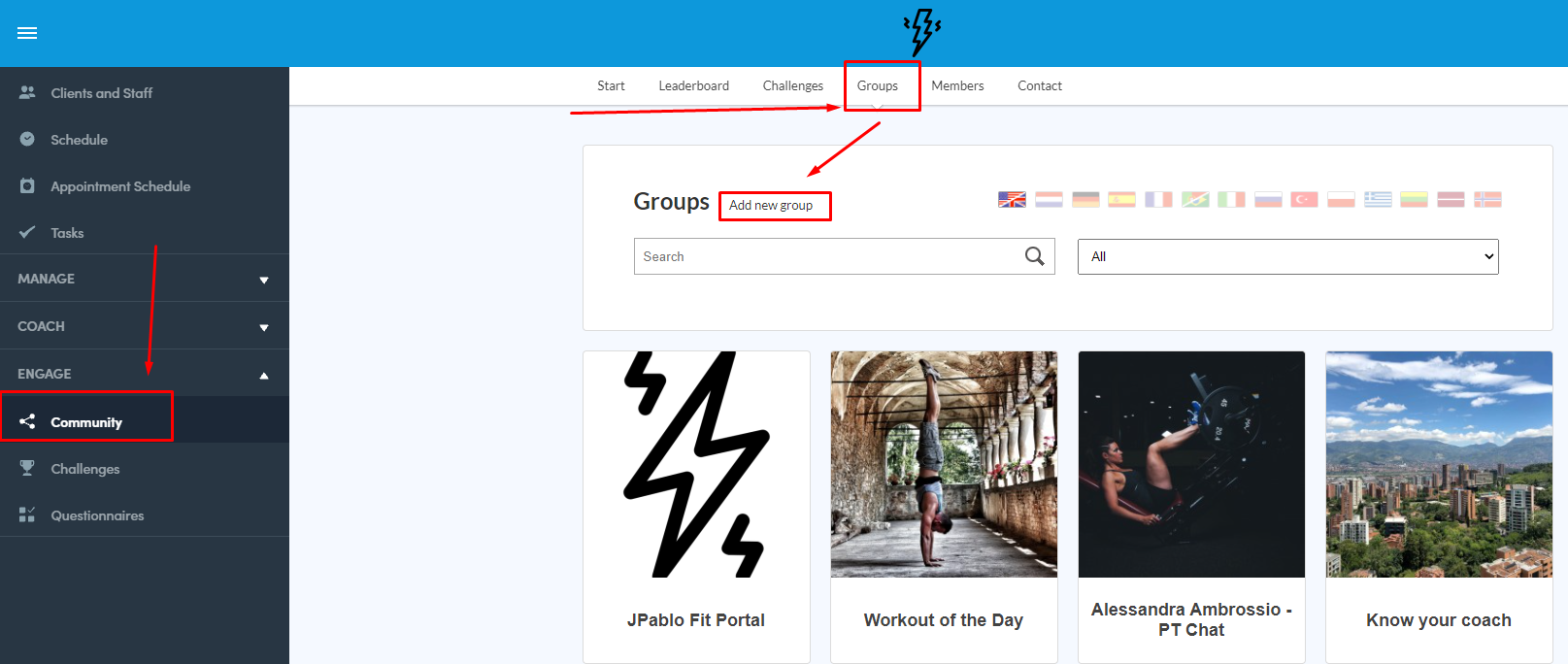 How to use the group types in the community