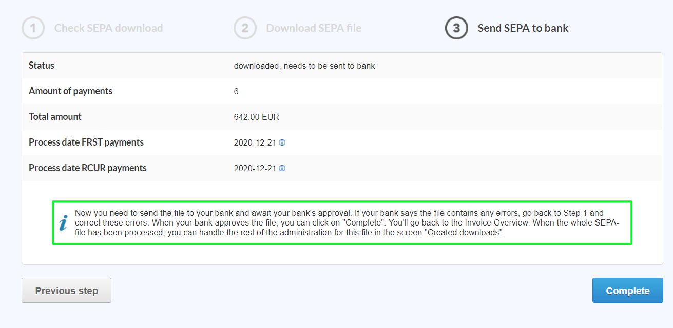 How do I process payments using SEPA?